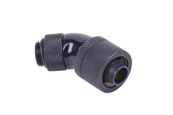 16/10 compression fitting 45° revolvable G1/4 - deep black - Alphacool ...