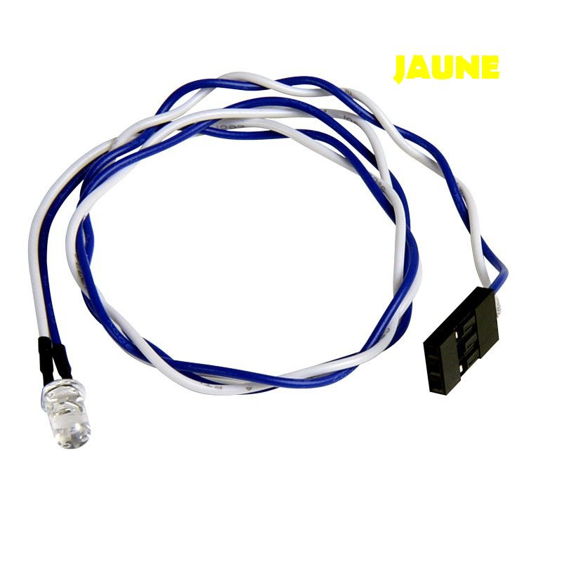 Tailed LED 5mm Yellow - 3 pins connector - Lamptron - Tuning & Cables ...