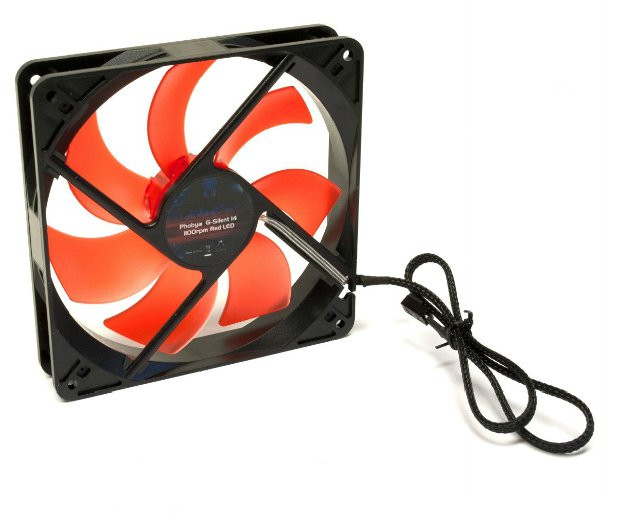 Fan 140 * 140 * 25mm G-Silent 14 1100rpm LED Red - Phobya - Radiators ...