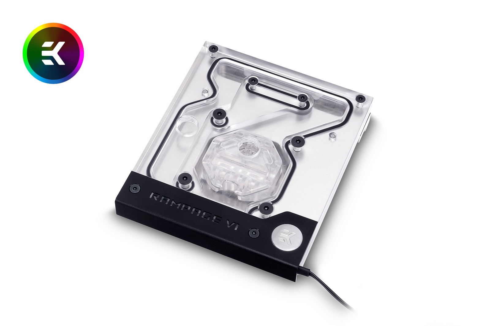 WaterBlock CPU & Mosfets EK-FB ASUS ROG R6E RGB Monoblock - Nickel ...