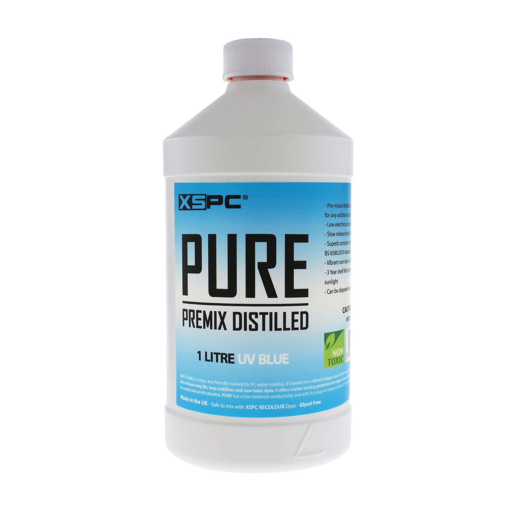 PURE Premix Distilled Coolant - UV Blue - XSPC - Tubing & Coolants ...