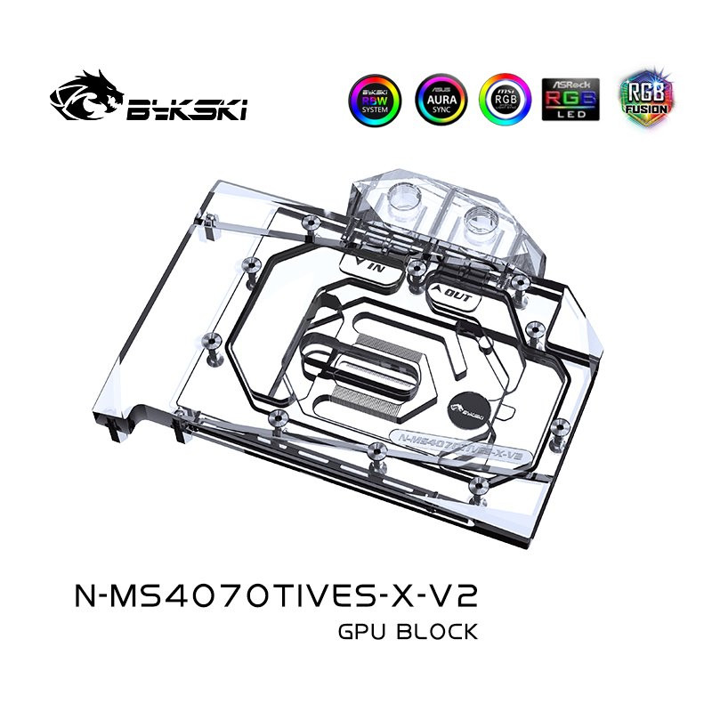 Full Coverage GPU Water Block and Backplate For MSI GeForce RTX 4070/Ti ...