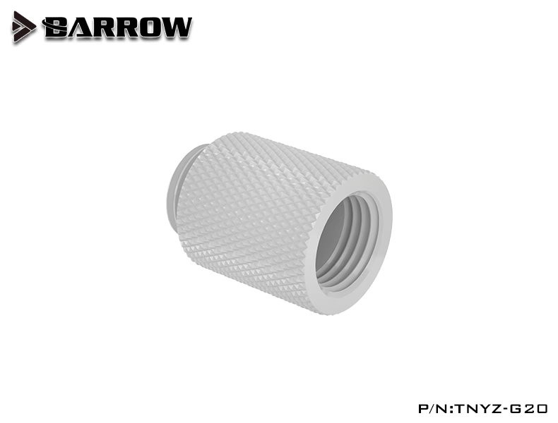 G1/4 Male / Female Extension Fitting - 20mm - White - TNYZ-G20 - BARROW ...
