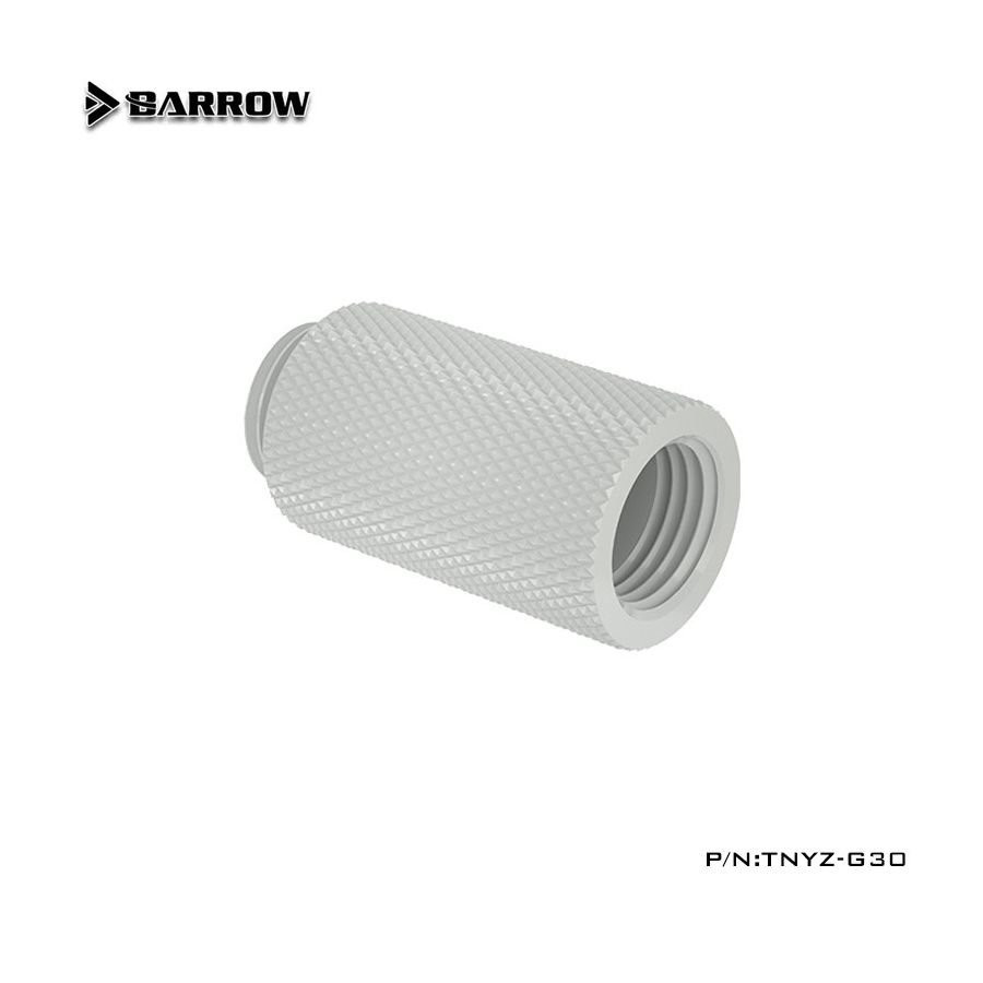 G1/4 Male / Female Extension Fitting - 30mm - White - TNYZ-G30 - BARROW ...