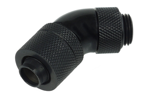13/10 compression fitting 45° revolvable G1/4 - Deep Black - Alphacool ...